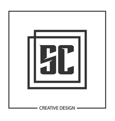 Initial letter sc logo template design Royalty Free Vector