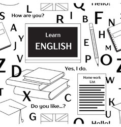 Learn english concept Royalty Free Vector Image