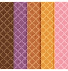 Flowing glaze on wafer texture sweet food Vector Image