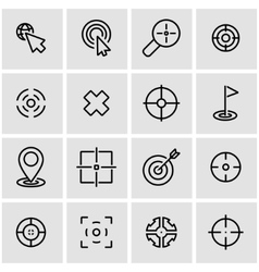 Flat icon design target with arrow goal achieve Vector Image