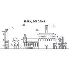 Italy bologna architecture line skyline Royalty Free Vector