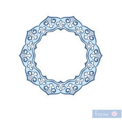 Decorative round frame Royalty Free Vector Image