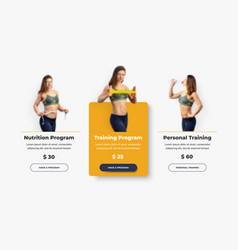 Set of product ui cards with rounded corners Vector Image