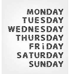 Hand lettering days of week modern calligraphic Vector Image