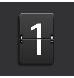 Countdown timer white color mechanical scoreboard Vector Image