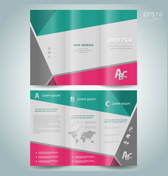 Brochure folder leaflet geometric triangle origami