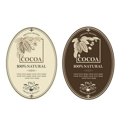 Cocoa packages set Royalty Free Vector Image - VectorStock