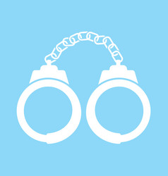 Man in hood in handcuffs Royalty Free Vector Image