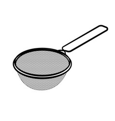 Line drawing of sieve -simple line Royalty Free Vector Image