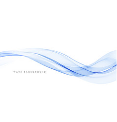 Abstract smooth color wave curve flow blue Vector Image