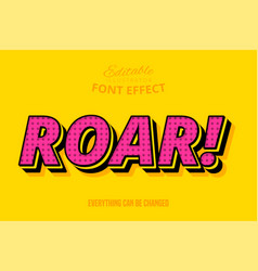 Pop art text editable font effect Royalty Free Vector Image