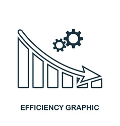 Efficiency decrease graphic icon mobile app Vector Image
