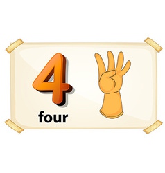 Number 4 Royalty Free Vector Image - VectorStock