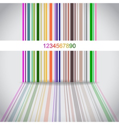 Rainbow colored barcode Royalty Free Vector Image