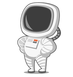 Standing astronaut Royalty Free Vector Image - VectorStock