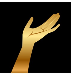 Hands and flower Royalty Free Vector Image - VectorStock