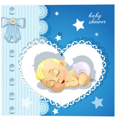 Cute cartoon baby bear with a golden star sit Vector Image