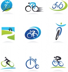 Bicycles funny romantic set with flowers and bird Vector Image