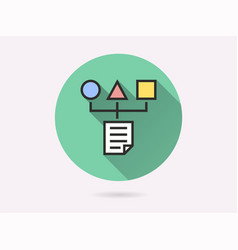 Data modeling icon for graphic and web design Vector Image
