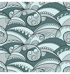 Seamless monochrome pattern with sea shells Vector Image