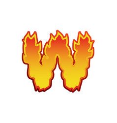 Tattoo fire font flame alphabet fiery letters Vector Image