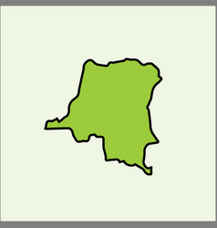 Map of portugal green silhouette portuguese state Vector Image