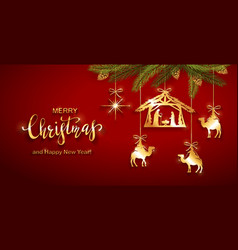 Christian christmas with star in sky Royalty Free Vector