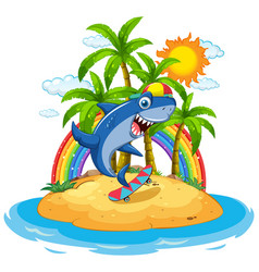 An isolated pirate island Royalty Free Vector Image