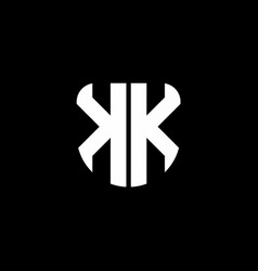 Kk logo monogram emblem style with crown shape Vector Image