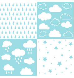 Cute baby cloud pattern seamless Royalty Free Vector Image