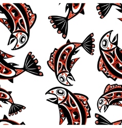 Native salmon Royalty Free Vector Image - VectorStock