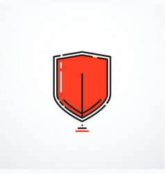 Red shield icon Royalty Free Vector Image - VectorStock