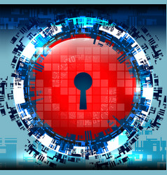 Cyber digital power icon Royalty Free Vector Image