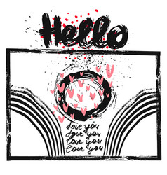 Card with handwrittenink Royalty Free Vector Image