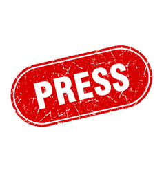 Square grunge red press stamp Royalty Free Vector Image