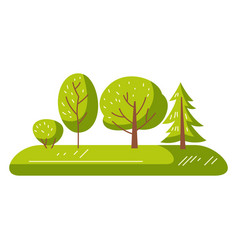 Spring tree with flowers and leaves seasonal Vector Image