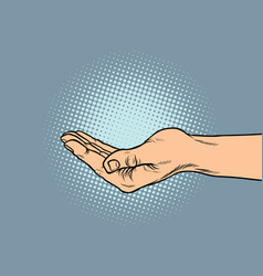 Hand gesture comic book pop art isolated Vector Image