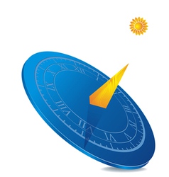 Vintage sundial sun clock icon in graphic style Vector Image