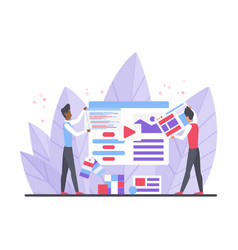 Developing programming and coding technologies Vector Image