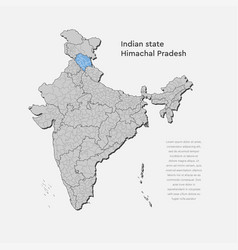 India map country state rajasthan template Vector Image