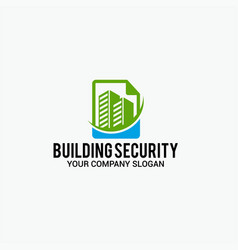 Building security logo Royalty Free Vector Image