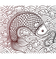 Chinese fish Royalty Free Vector Image - VectorStock