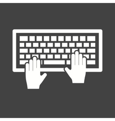 Hands programmer typing work keyboard technology Vector Image