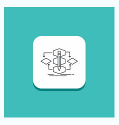 Algorithm design method model process flat icon Vector Image