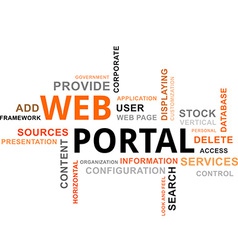 Word cloud web portal Royalty Free Vector Image