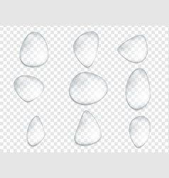 Set of clean water drops design elements Vector Image
