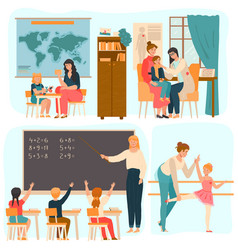 Parents teacher meeting Royalty Free Vector Image
