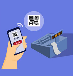 Mobile payment barcode isometric Royalty Free Vector Image