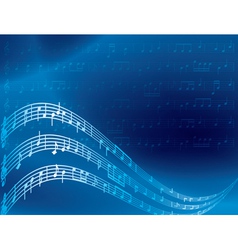 Abstract blue music background with star Vector Image