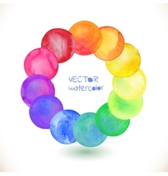 Watercolor rainbow spot set Royalty Free Vector Image